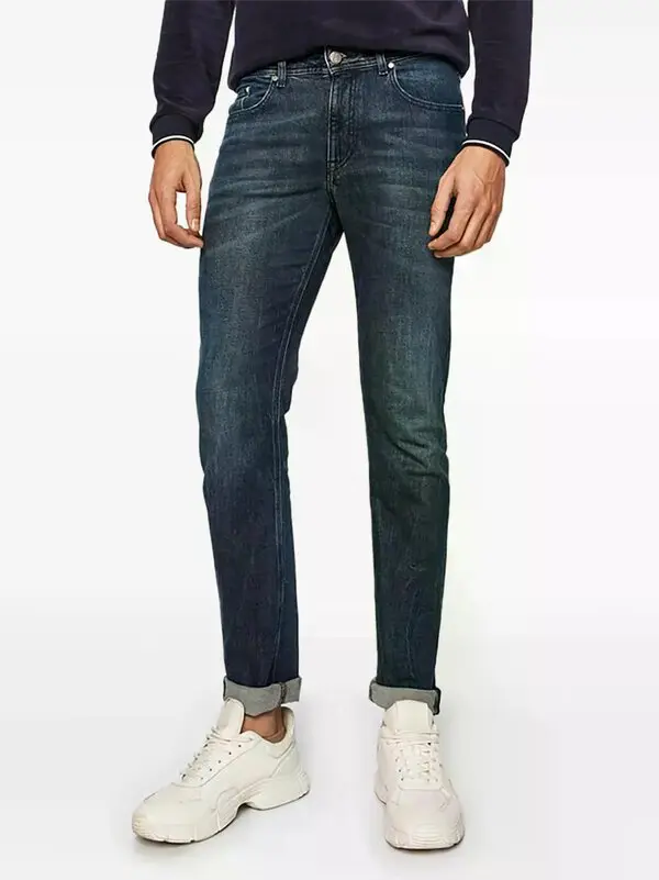 Karl Lagerfeld Logo Patch Jeans - Blue