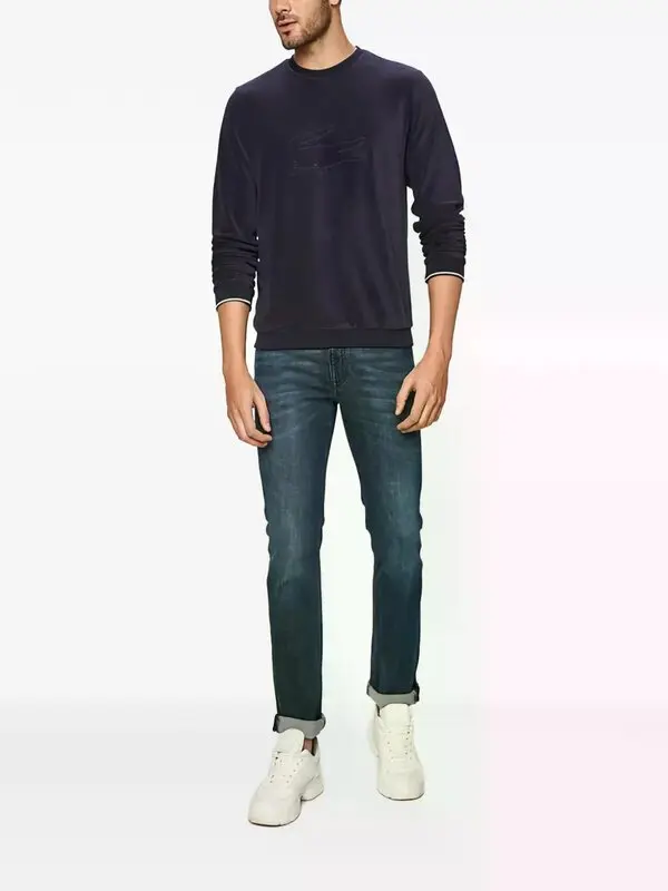 Karl Lagerfeld Logo Patch Jeans - Blue