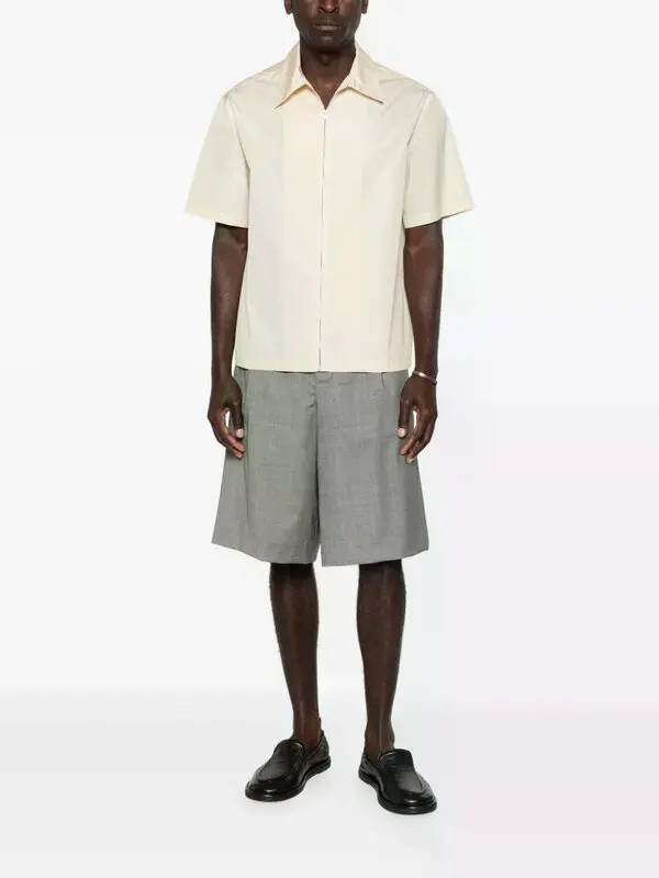 JIL SANDER Zip Short-sleeve Shirt - Neutrals
