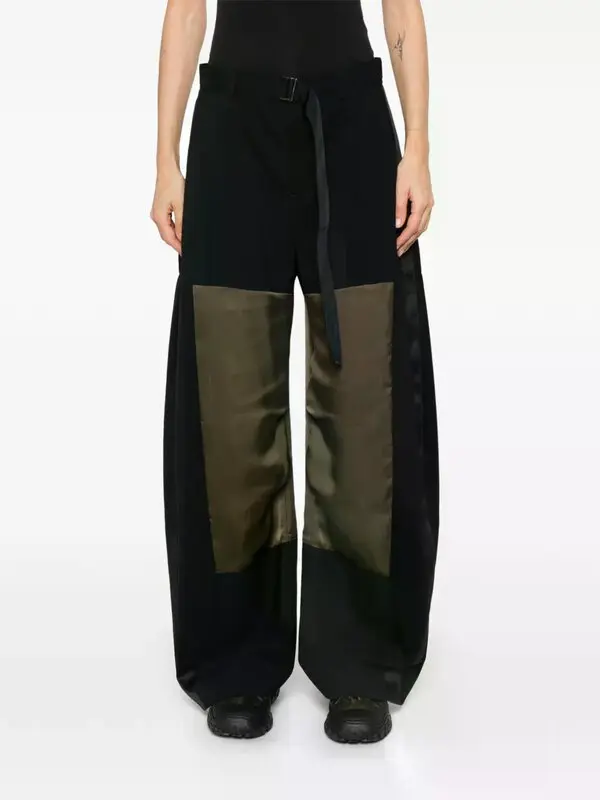 Sacai Panelled Trousers - Black