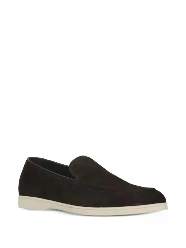 DOUCAL'S Flat Leather Loafers - Brown