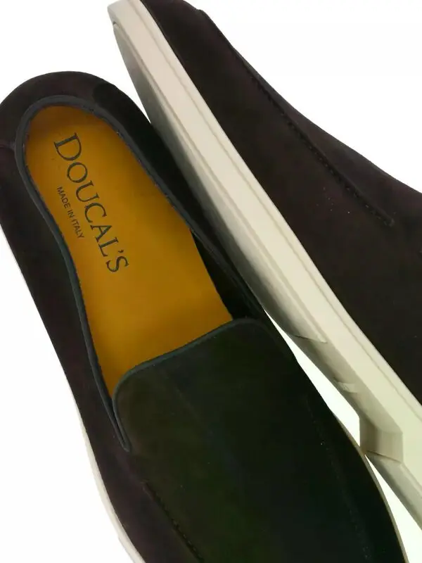 DOUCAL'S Flat Leather Loafers - Brown