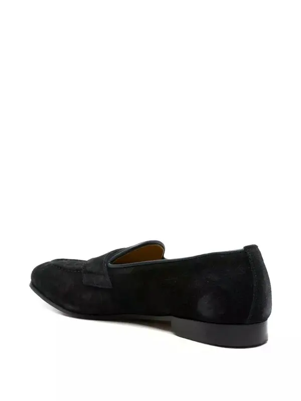 CALPIERRE Penny-strap Leather Loafers - Blue