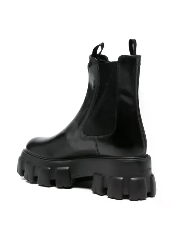Prada Monolith Leather Chelsea Boots