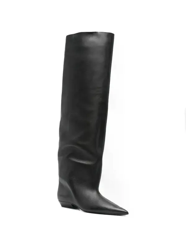 JIL SANDER Leather Knee-high Boots - Black