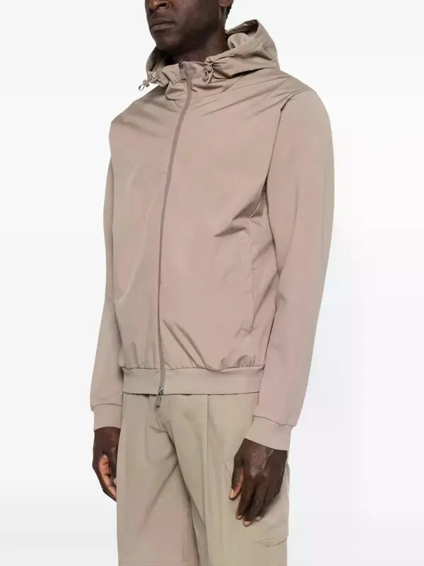 Herno Hooded Zip Jacket - Neutrals