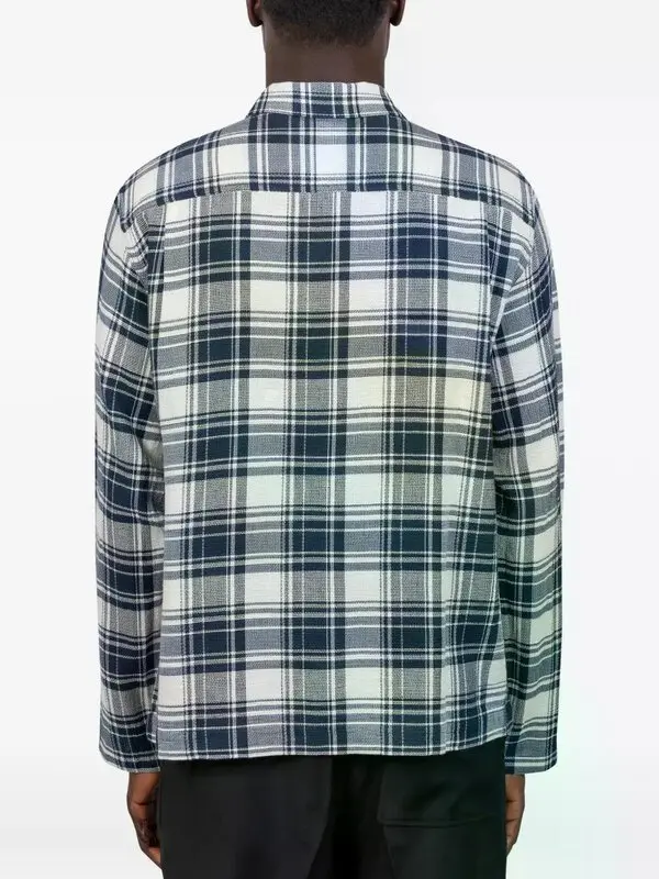 Universal Works Zipped Plaid Shirt - Blue