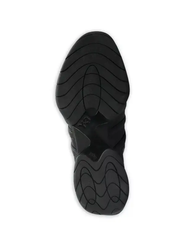 Y3 Regu Embroidered Leather Mules - Black
