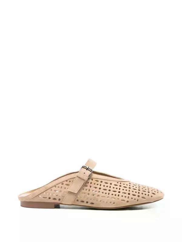 BIBI LOU Maia Cutout Flat Mules - Neutrals