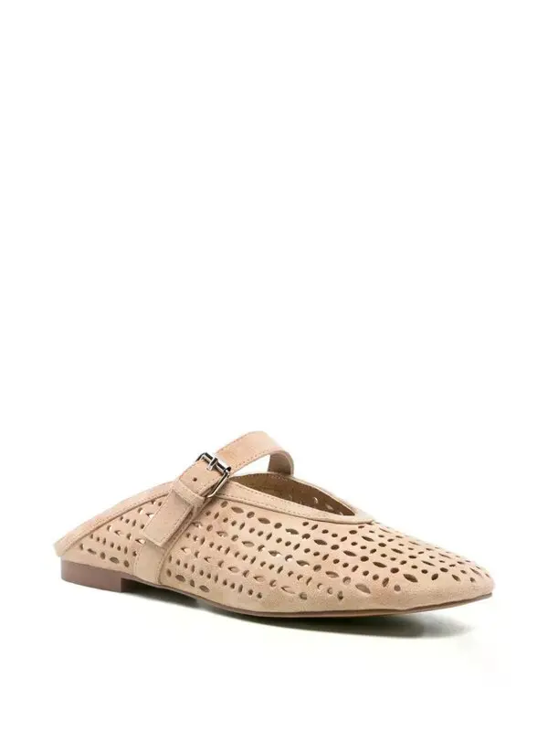BIBI LOU Maia Cutout Flat Mules - Neutrals