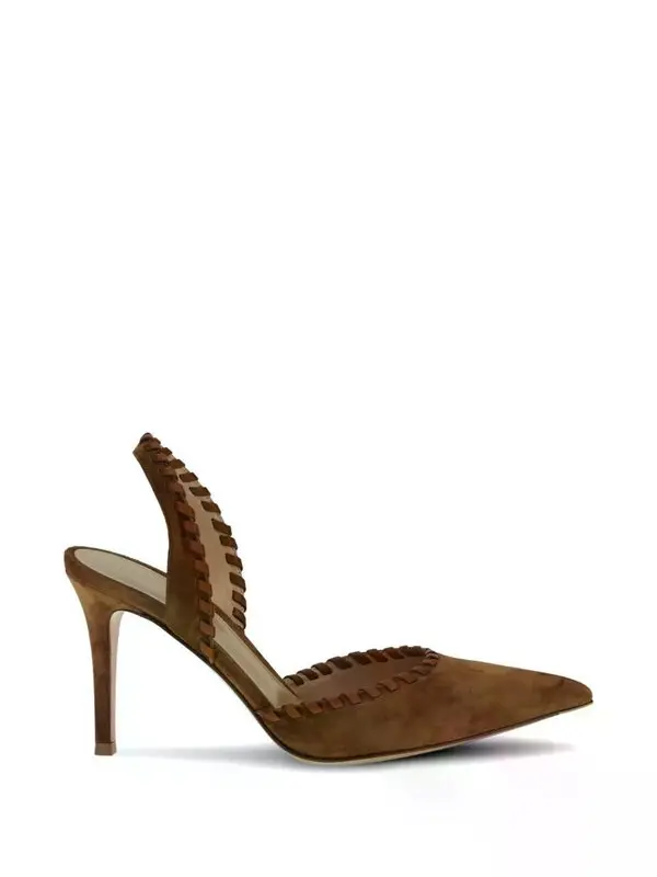 GIANVITO ROSSI Zaira Suede Pumps - Brown