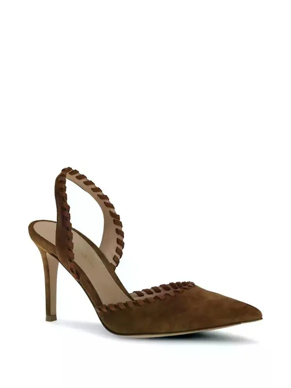 GIANVITO ROSSI Zaira Suede Pumps - Brown