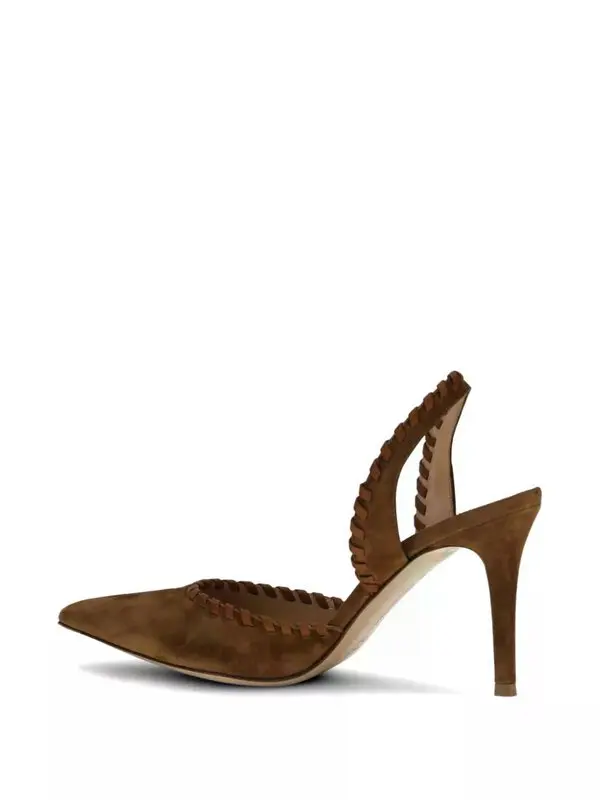 GIANVITO ROSSI Zaira Suede Pumps - Brown