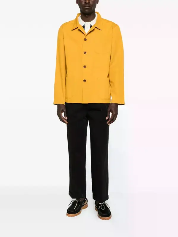 USKEES Chest-pocket Shirt Jacket - Yellow