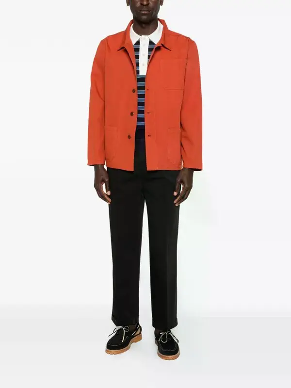 USKEES Chest-pocket Shirt Jacket - Orange