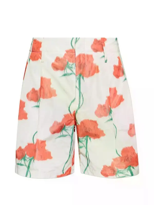 Kenzo Floral-print Shorts - White