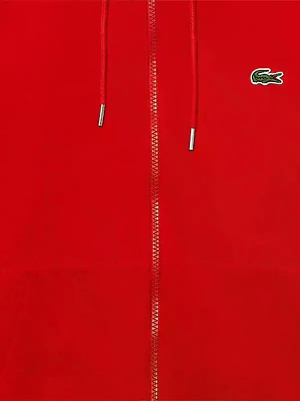 Lacoste Zip-up Hoodie - Red