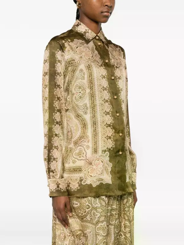 Zimmermann Luna Paisley Buttoned Shirt - Green