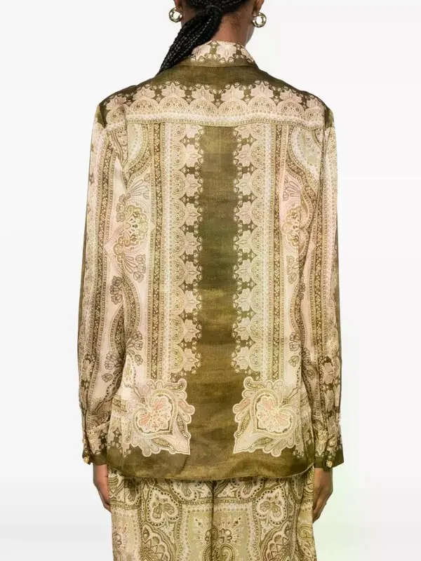Zimmermann Luna Paisley Buttoned Shirt - Green