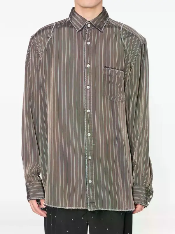 Kolor Striped Patch-pocket Shirt