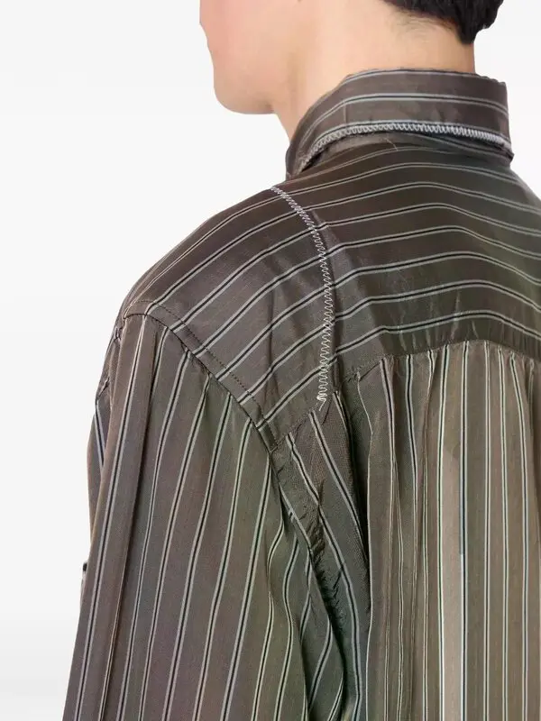 Kolor Striped Patch-pocket Shirt