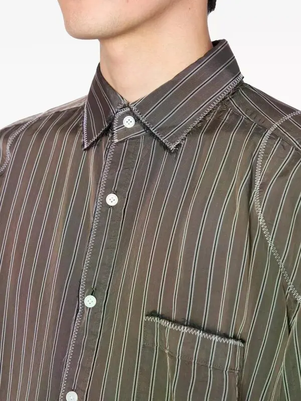 Kolor Striped Patch-pocket Shirt