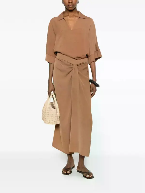 PHILIA LOFT Knot Midi Skirt