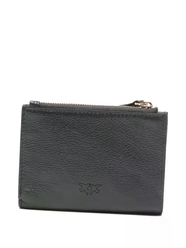 Pinko Love Birds Leather Wallet - Grey