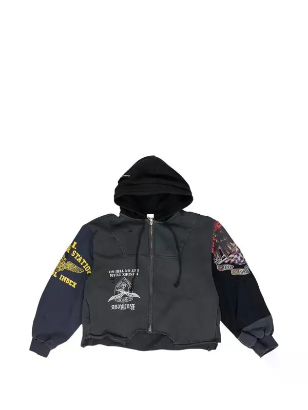 PROTOCOL INDEX Upside Down Zip-fastening Hoodie