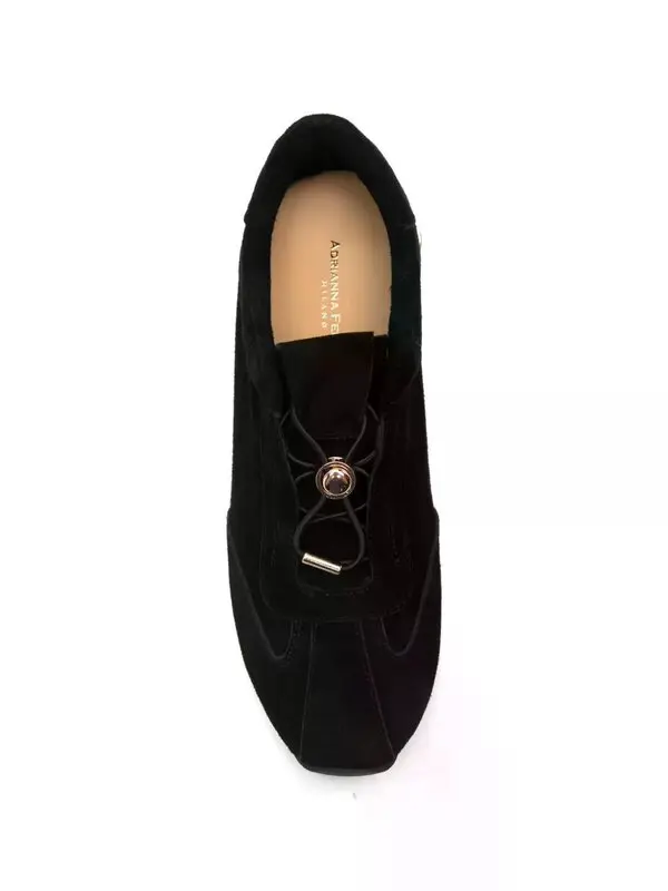 ADRIANNA FERETTI Suede Lace-up Sneakers - Black