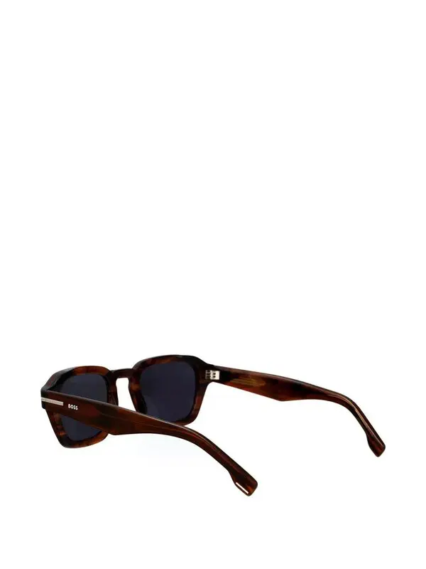 BOSS Logo Square-frame Sunglasses - Brown