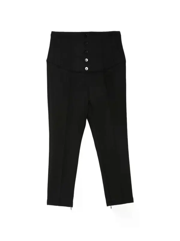 Jacquemus The Arlésien" High-waisted Fitted Wool Blend Pants - Black
