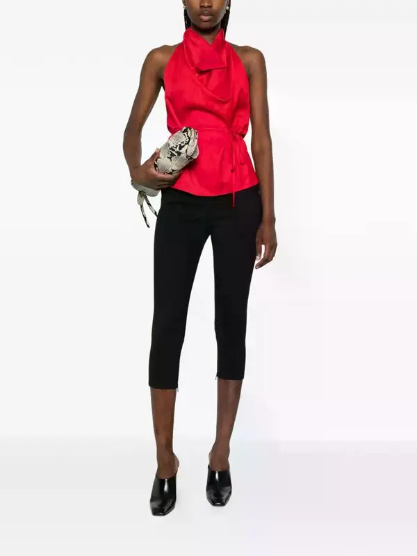 Jacquemus The Arlésien" High-waisted Fitted Wool Blend Pants - Black