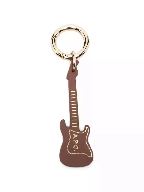 A.p.c. Guitar Keyring - Brown