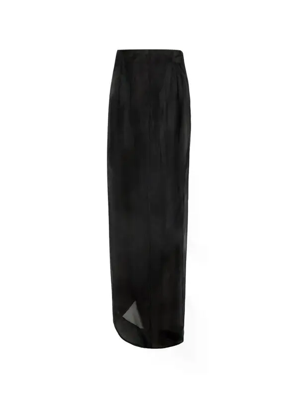 A.W.A.K.E. Mode Button-embellished Midi Skirt