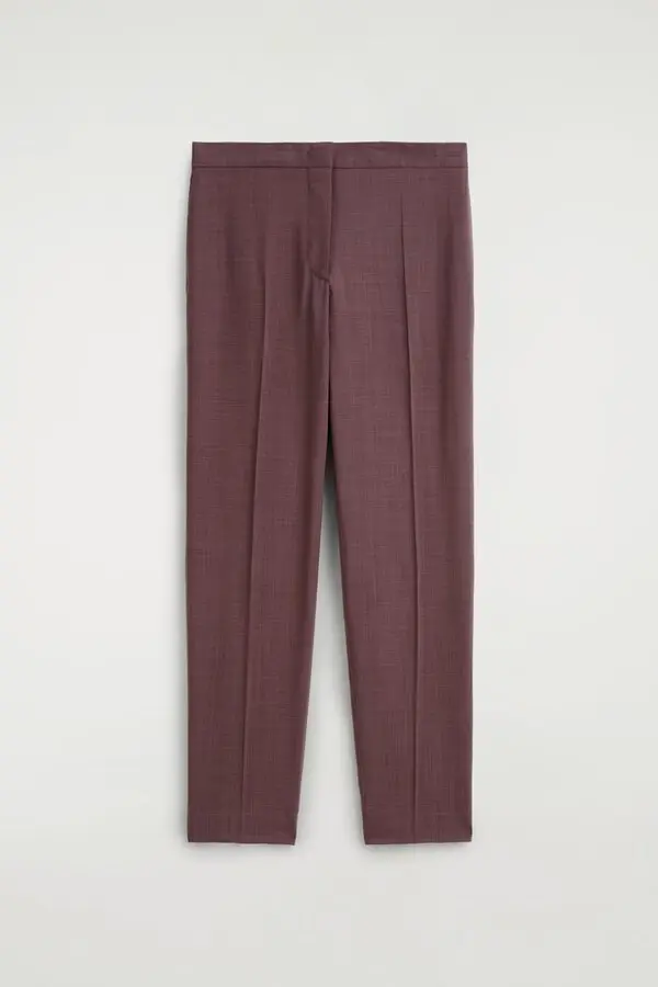Cos Tailored Wool Straight-leg Pants - Brown