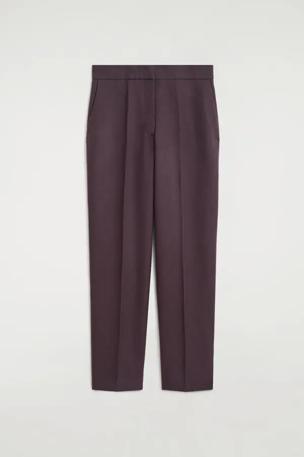Cos Tailored Wool Straight-leg Pants - Brown