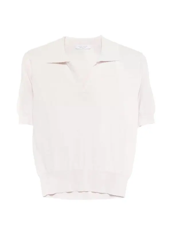 DANIELE FIESOLI Collared V-neck Top - Pink