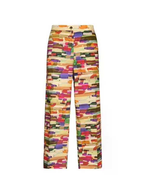 ELENA MIRÒ Printed Cropped Trousers