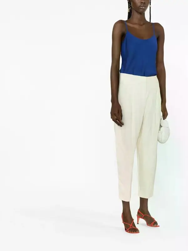 Max Mara Sleeveless Silk Top - Blue