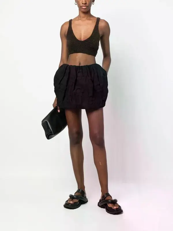 Max Mara Ruched Puffball Skirt