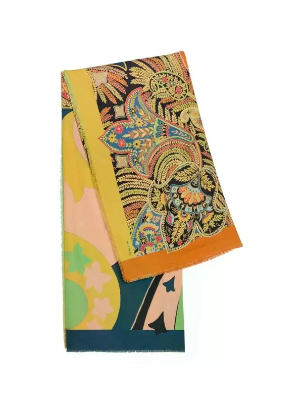 Etro Paisley-print Scarf - Yellow