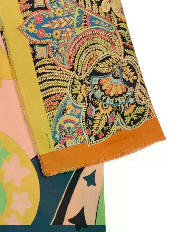 Etro Paisley-print Scarf - Yellow