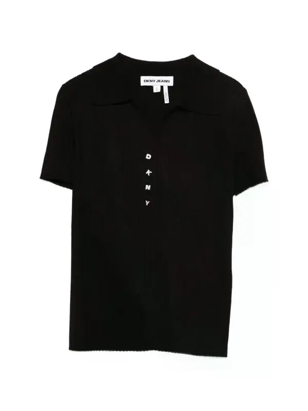 Dkny Buttoned Knit Top