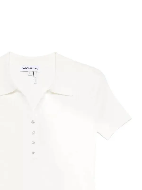 Dkny Ribbed Button T-shirt