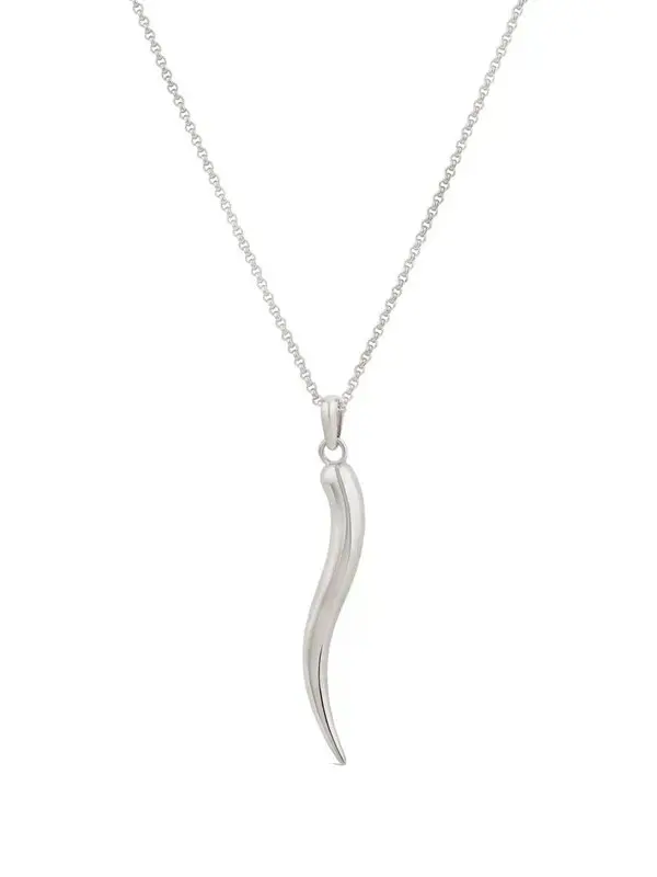DINNY HALL Toro Horn Pendant Necklace - Silver