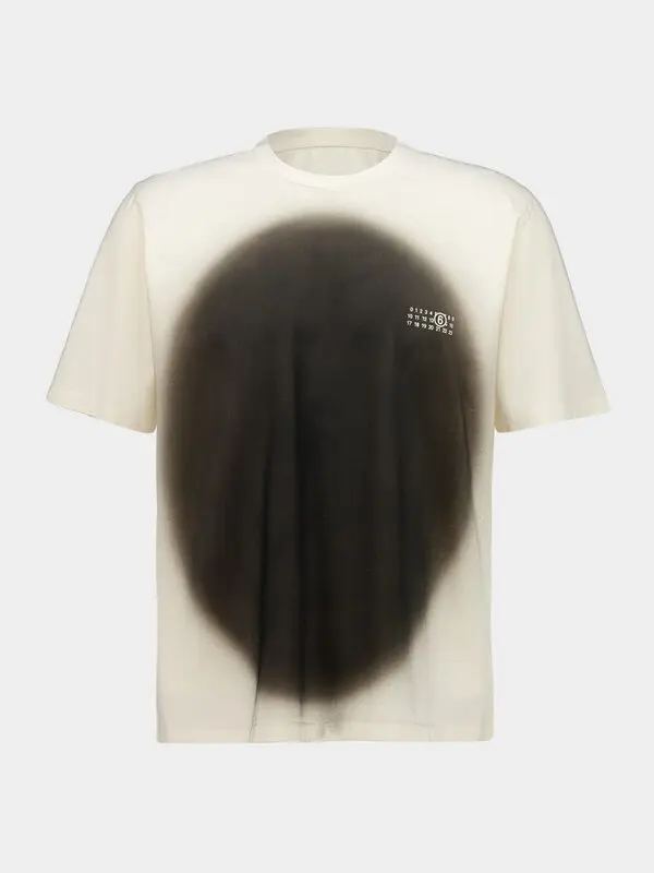 MAISON MARGIELA Cotton Spray Print T-shirt - Cream