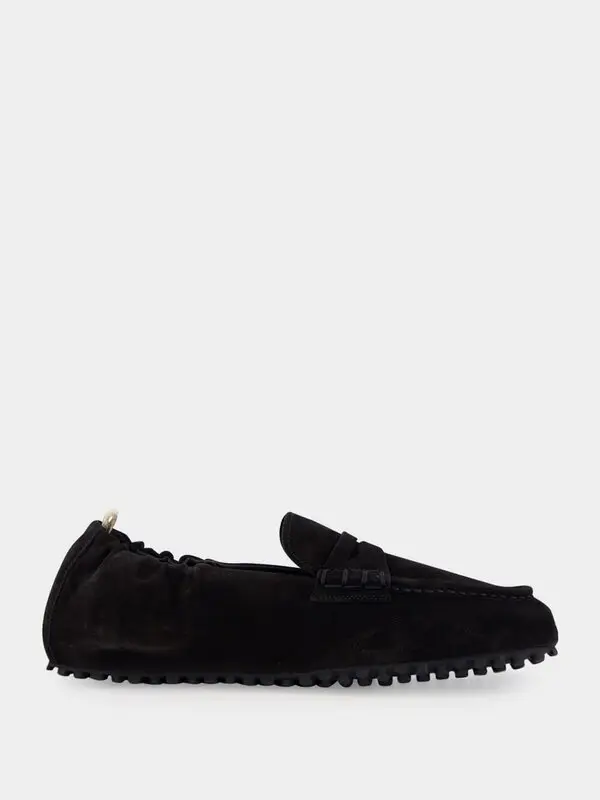 Officine Creative Travis 001 Suede Loafers - Black