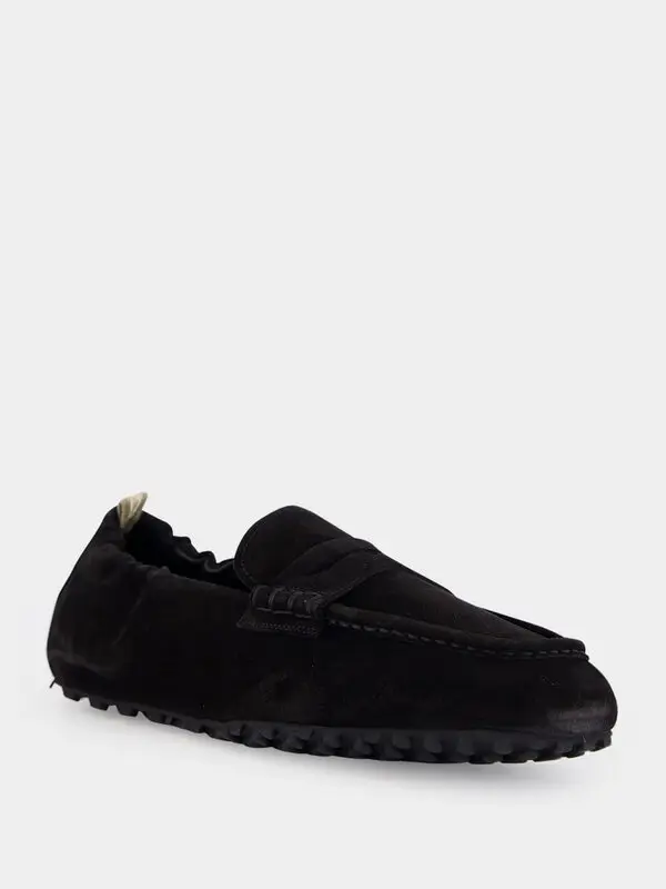 Officine Creative Travis 001 Suede Loafers - Black