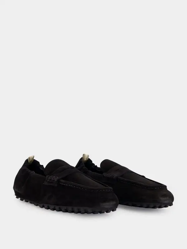 Officine Creative Travis 001 Suede Loafers - Black
